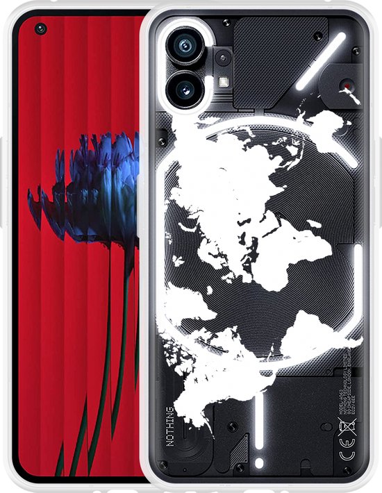 Cazy Hoesje geschikt voor Nothing Phone (1) - World Map | bol