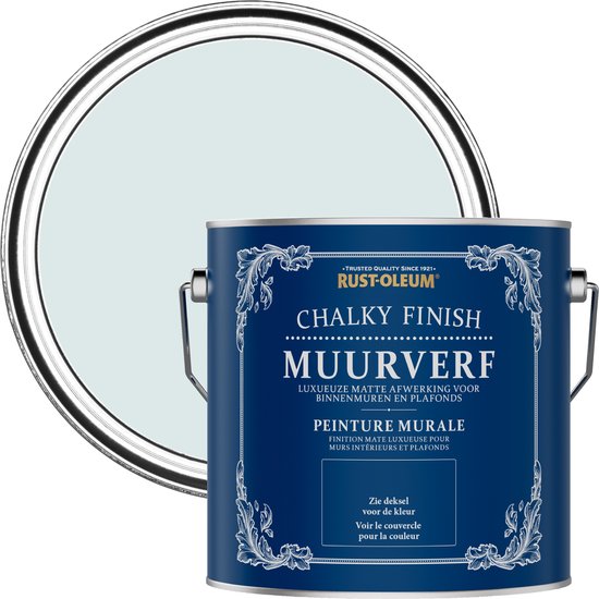 Rust-Oleum Lichtblauw Chalky Finish Muurverf - Marcella 2,5L | bol