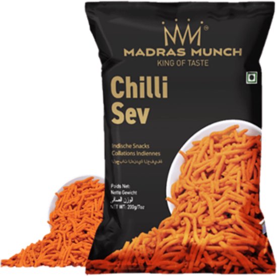Madras Munch - Chilli Sev - Snack - 3x 200 g | bol