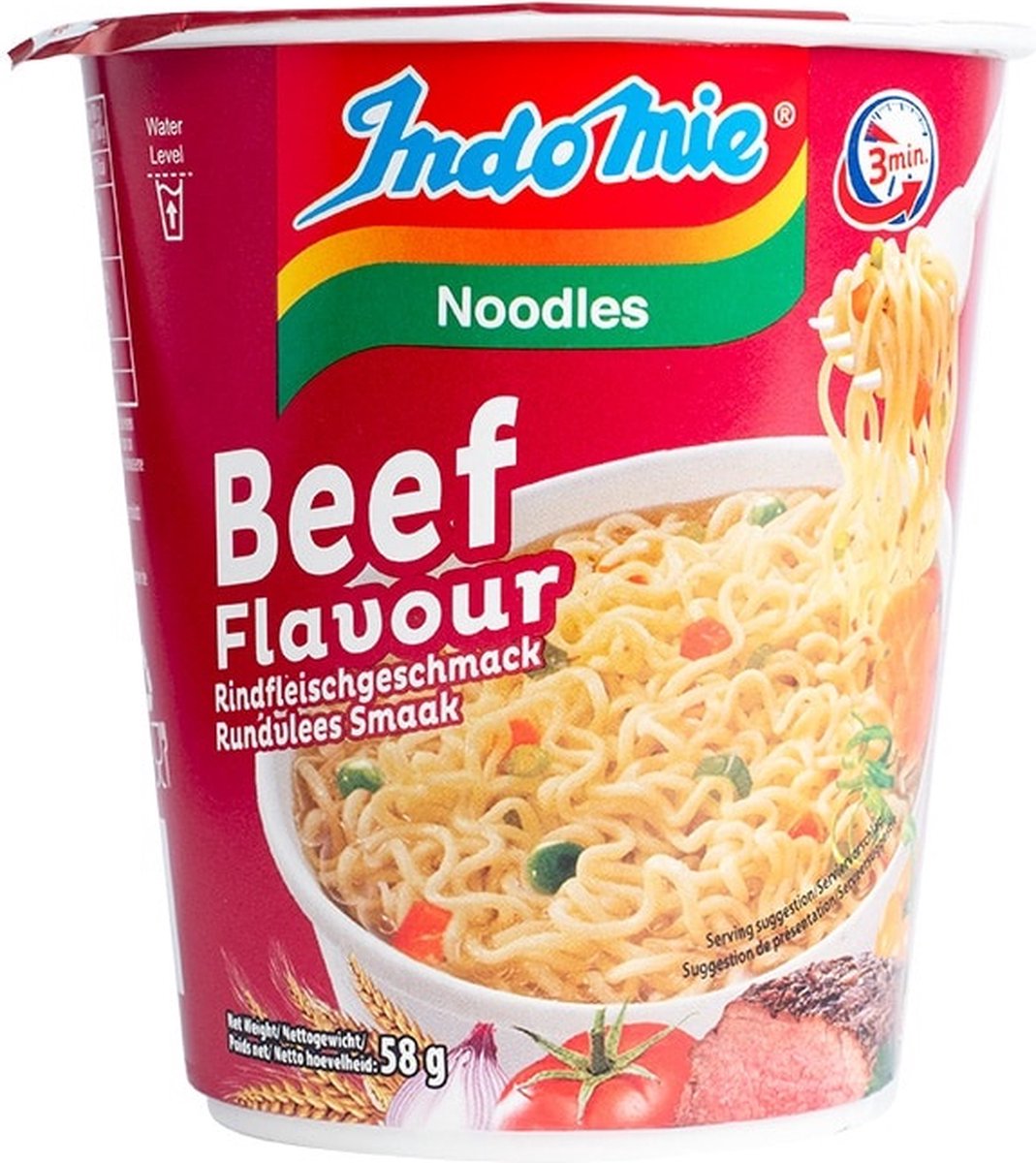 Indomie Instant Noodles Noedels Rund in Cup Original (Indonesië) 12 x ...