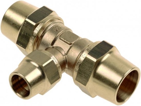 Knelfitting BELGAS - T-koppeling - verlopend - 28 x 22 x 22mm | bol
