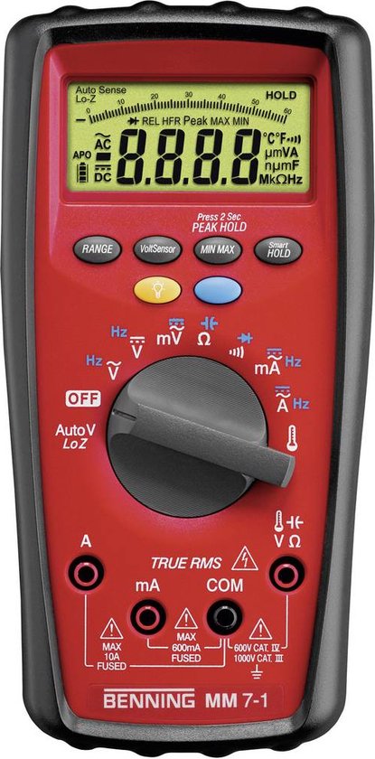 Benning 044085-Set Multimeter Digitaal CAT III 1000 V, CAT IV 600 V ...