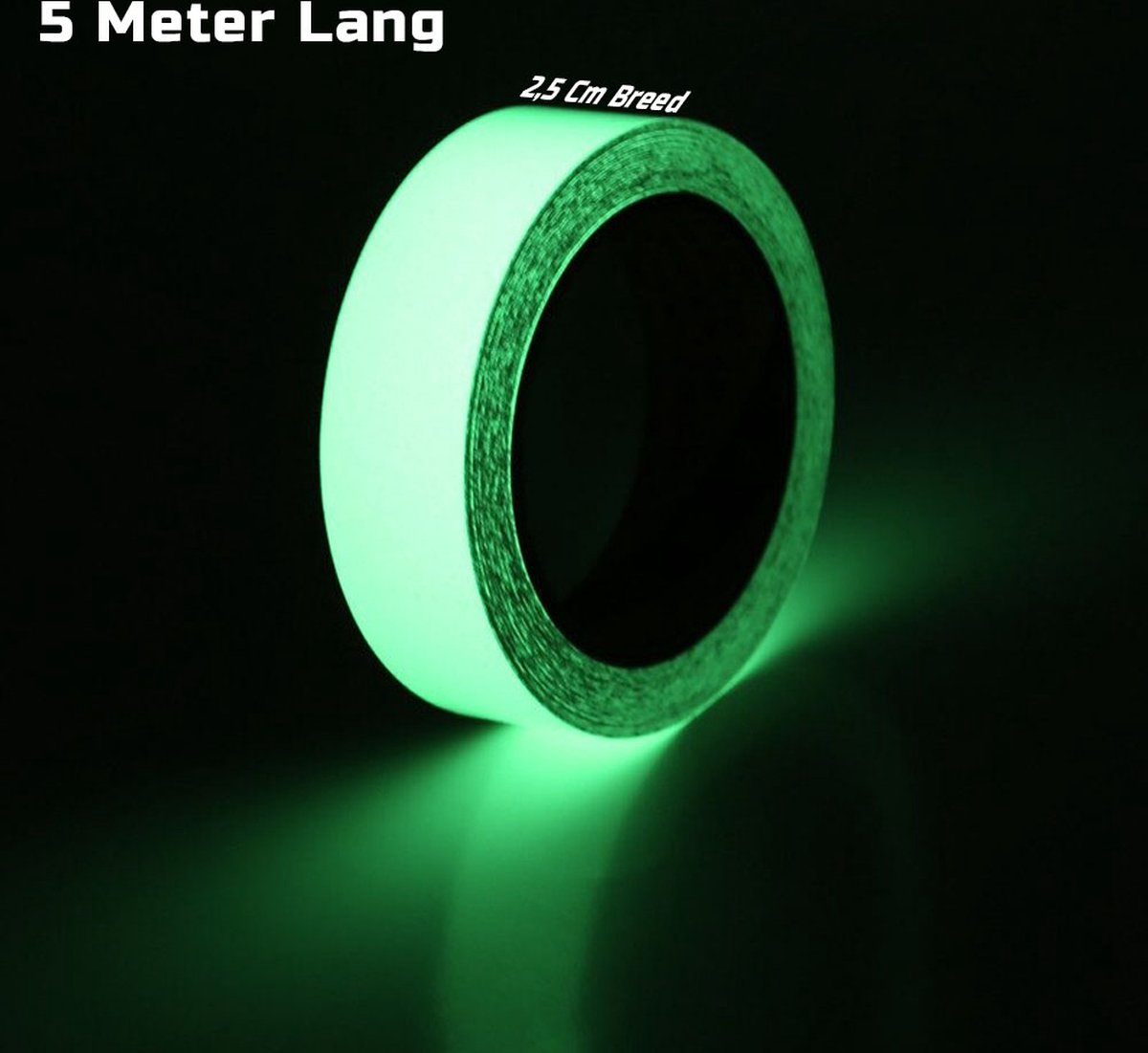 Lichtgevende Glow In The Dark Tape - Zelfklevend - 2,5cm x 5 Meter ...