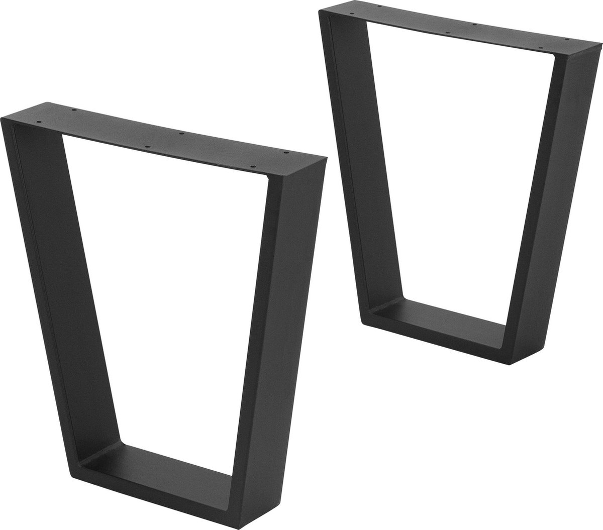 Tafelpoten set van 2 trapezium design 40x43,5 cm antraciet staal ML ...