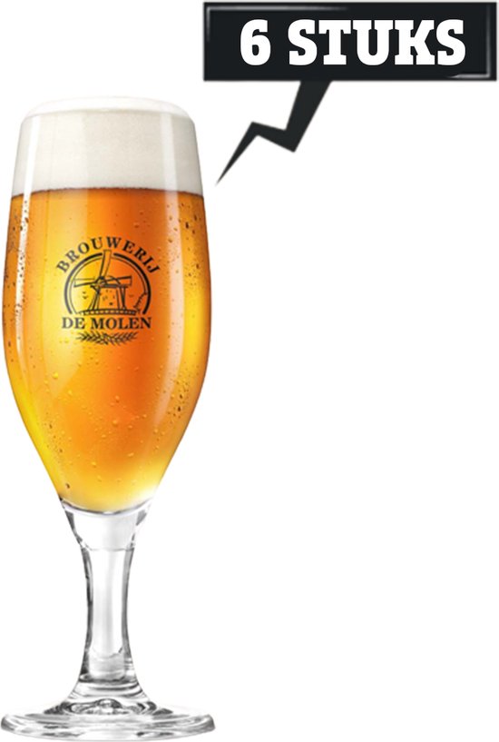 De Molen bierglas - 25cl - 6 stuks | bol.com