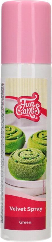 FunCakes Eetbare Velvet Spray Gebak - Groen - 100ml - Voedingskleurstof ...