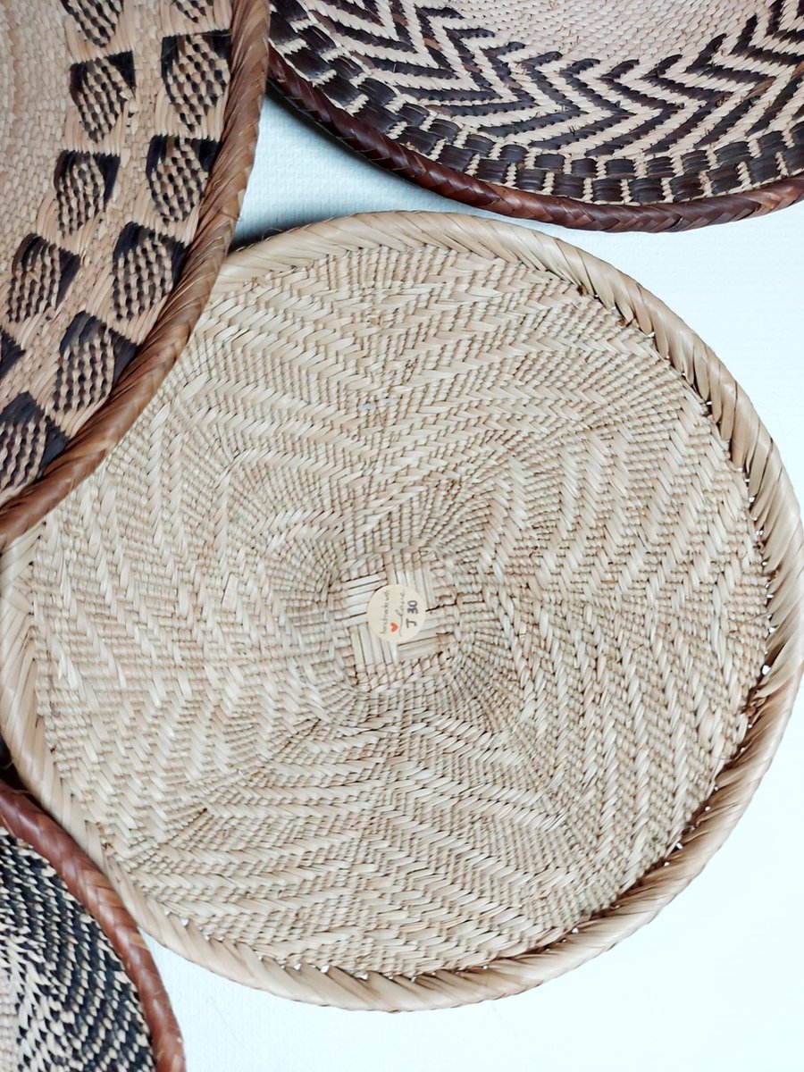 Set van 4 Geweven Muur Mand | Afrikaanse Muur Decoratie | Natuurlijke ...