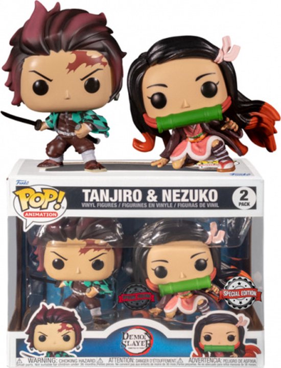 Funko Demon Slayer: Kimetsu no Yaiba - POP! Animation 2-Pack Tanjiro ...