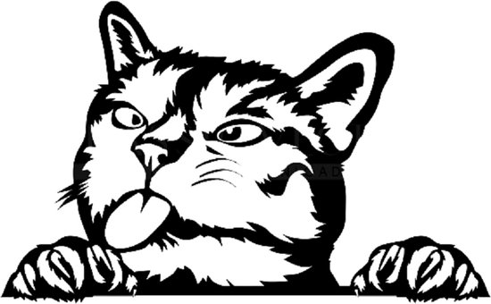 glurende kat sticker | bol.com