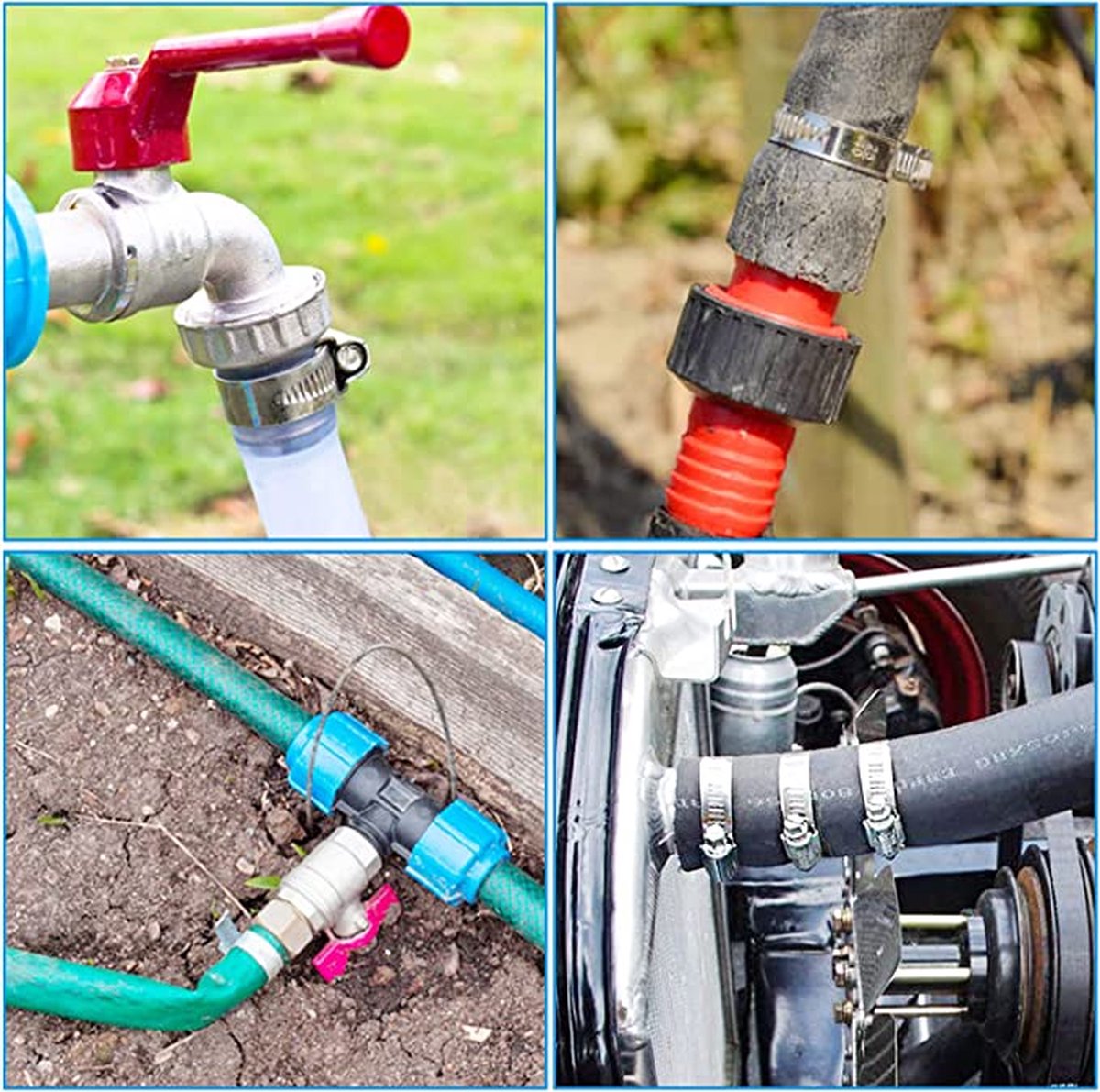 70 Delige Slangklemmen RVS Set, 8 Maten 6-51mm Verstelbare Slangklemmen ...