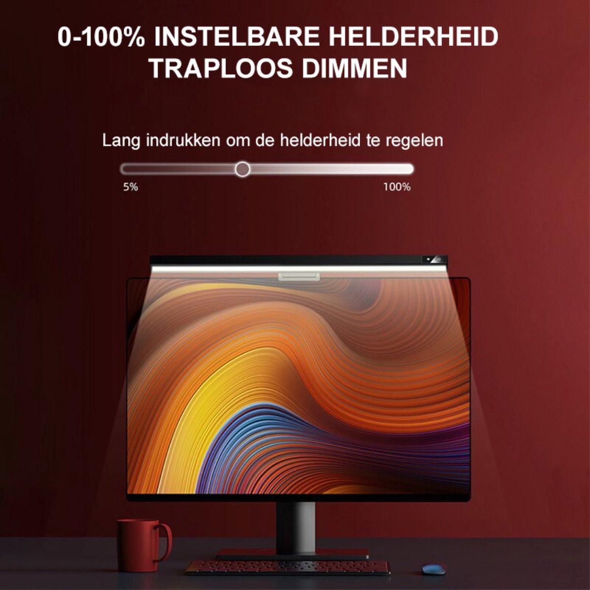 Bolture Monitor Lamp - Beeldscherm Lamp - Dimbaar - USB - Touch ...