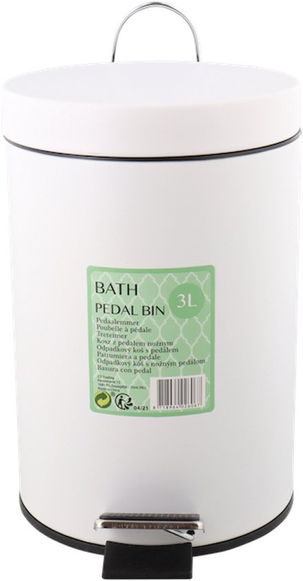 Premium Pedaalemmer - Wit - Matte buitenzijde - 20,8 x 17,3 x 25 cm | bol Premium Pedaalemmer - Wit - Matte buitenzijde - 20,8 x 17,3 x 25 cm | bol