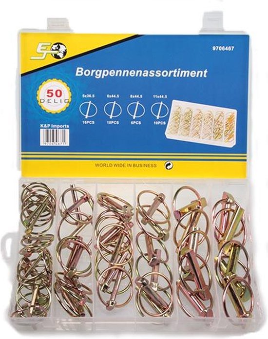 Borgpennen assortiment 50-delig - TOPGEAR | bol