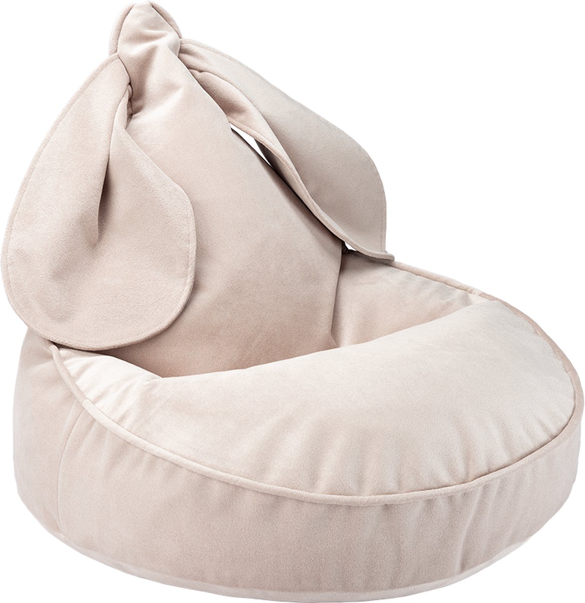 Kinder Zitzak Beanbag Bunny Kinderkamer Velvet Beige Wigiwama - Zitzak ...