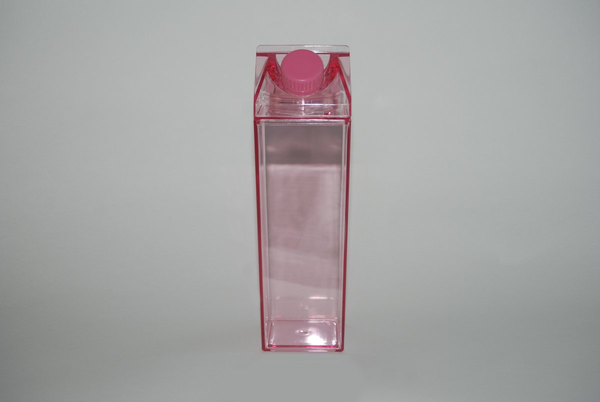 Melkfles - Roze - Drinkfles - Waterfles - Melkpak - Plastic - Fles ...