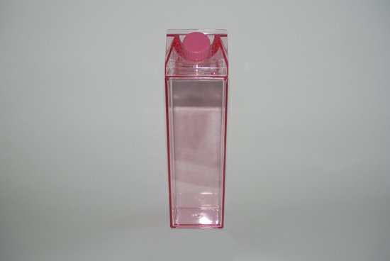 Melkfles - Roze - Drinkfles - Waterfles - Melkpak - Plastic - Fles - | bol