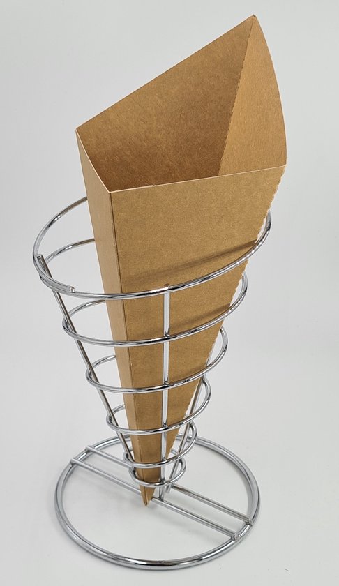 50x Puntzak Karton Groot - frietzak kartonnen- milieuvriendelijk ...