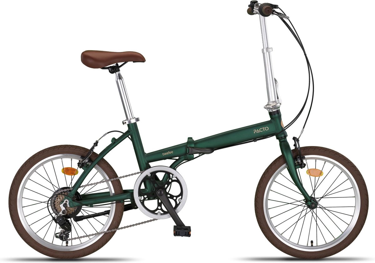 PACTO TWELVE FOLDING BIKE GREEN 6v VOUWFIETS PLOOIFIETS RETRO DESIGN ...