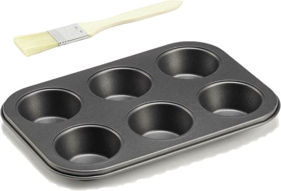 Muffins/cupcakes bakvorm/bakblik - 26 x 20 cm - incl. houten ...