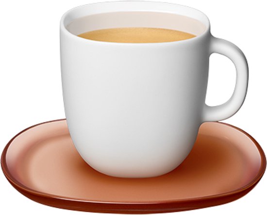 Nespresso Lume Lungo - Set van 2 porseleinen kopjes met schotels | bol