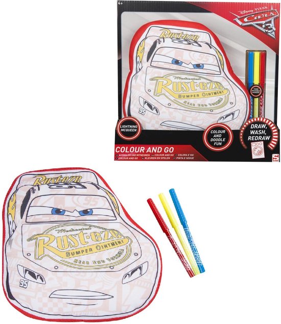 Sambro - Disney Pixar Cars Lightning MCQUEEN Kussen - Kleuren en Spelen ...