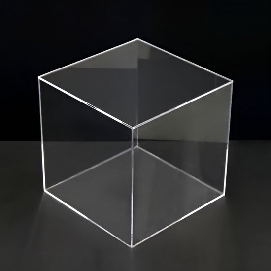 Plexiglas kubus / box | 40x40x40cm | Met afneembare deksel | bol