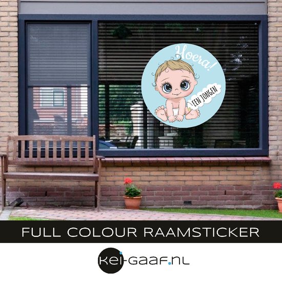 Raamsticker – Geboortesticker – Uniek - 60 x 60 cm – Top Kwaliteit ...