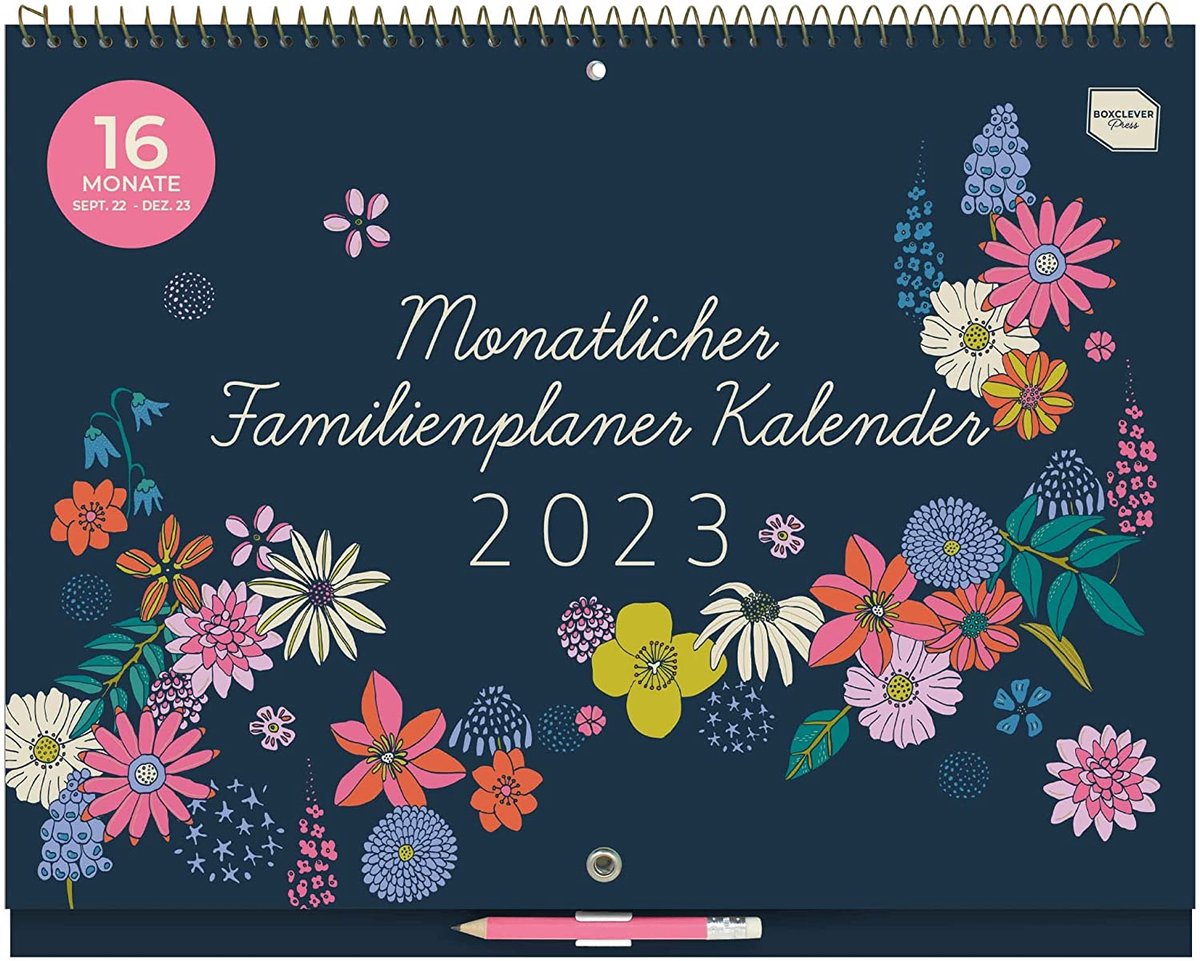 Gezinskalender 2022/2023, maandelijkse familieplanner, Boxclever Press ...