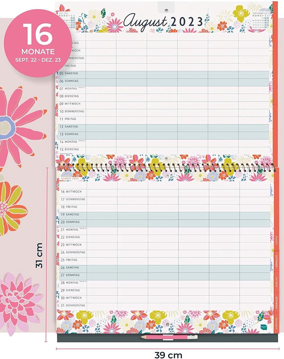 Gezinskalender 2022/2023, maandelijkse familieplanner, Boxclever Press ...