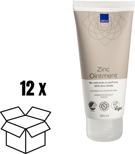 ABENA Zinkzalf Ongeparfumeerd - Voordeelverpakking 12 stuks - 20% ...