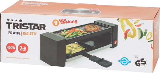Gourmet - Raclette set 2 persoons - Raclette - Tristar | bol.com