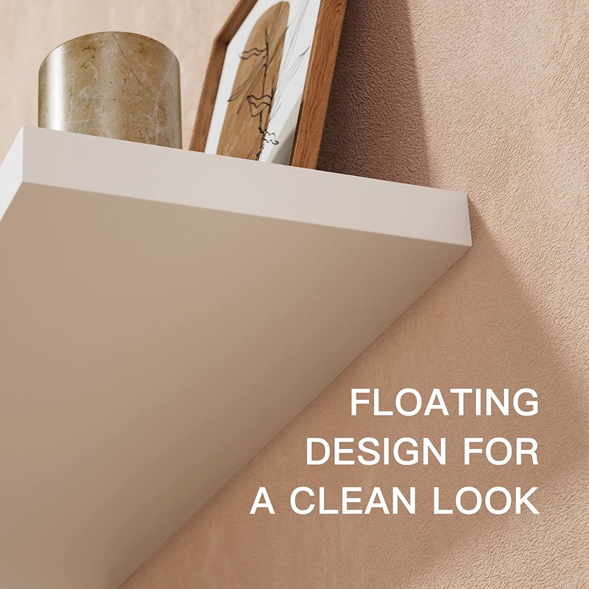 STOREMIC wandplank, plank witte muur 60cm, eenvoudig te monteren ...