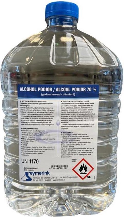 Reymerink Alcohol Desinfectiemiddel Alcoho l 70% Desinfectiemiddel 5 ...