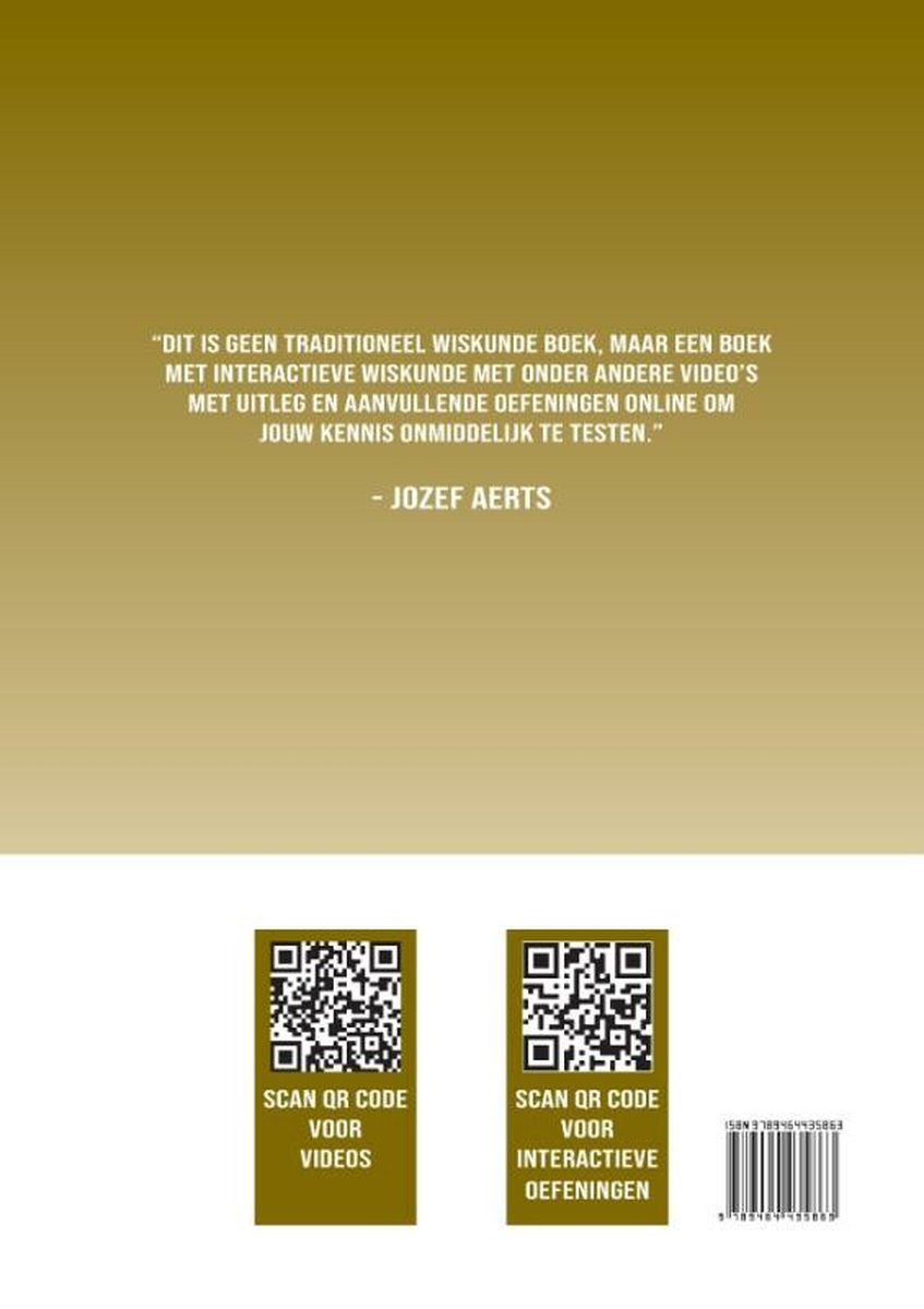 3de Graad ASO , 6 tot 8 uur Wiskunde, Jozef Aerts | 9789464435863 ...