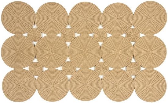 Livetti Calista Jute Decoratief Vloerkleed Mat 120x180 cm Naturel | bol.com