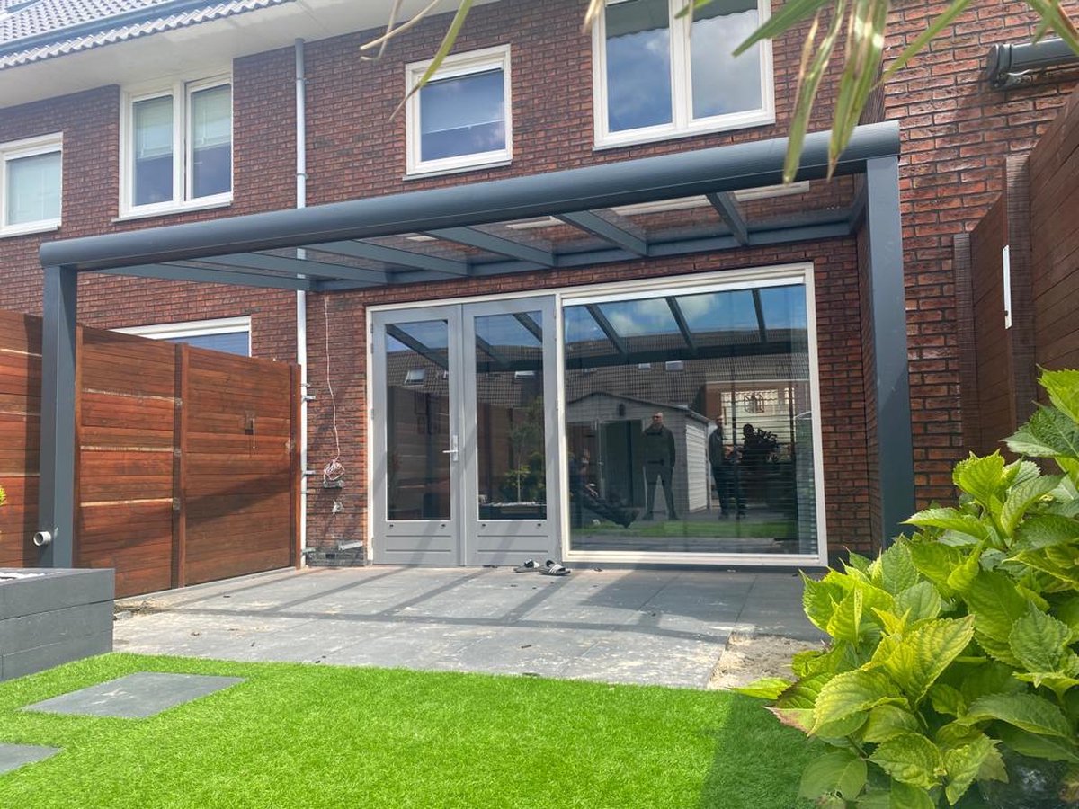 Overkapping / Veranda 600 x 300 CM Antraciet met polycarbonaat | bol