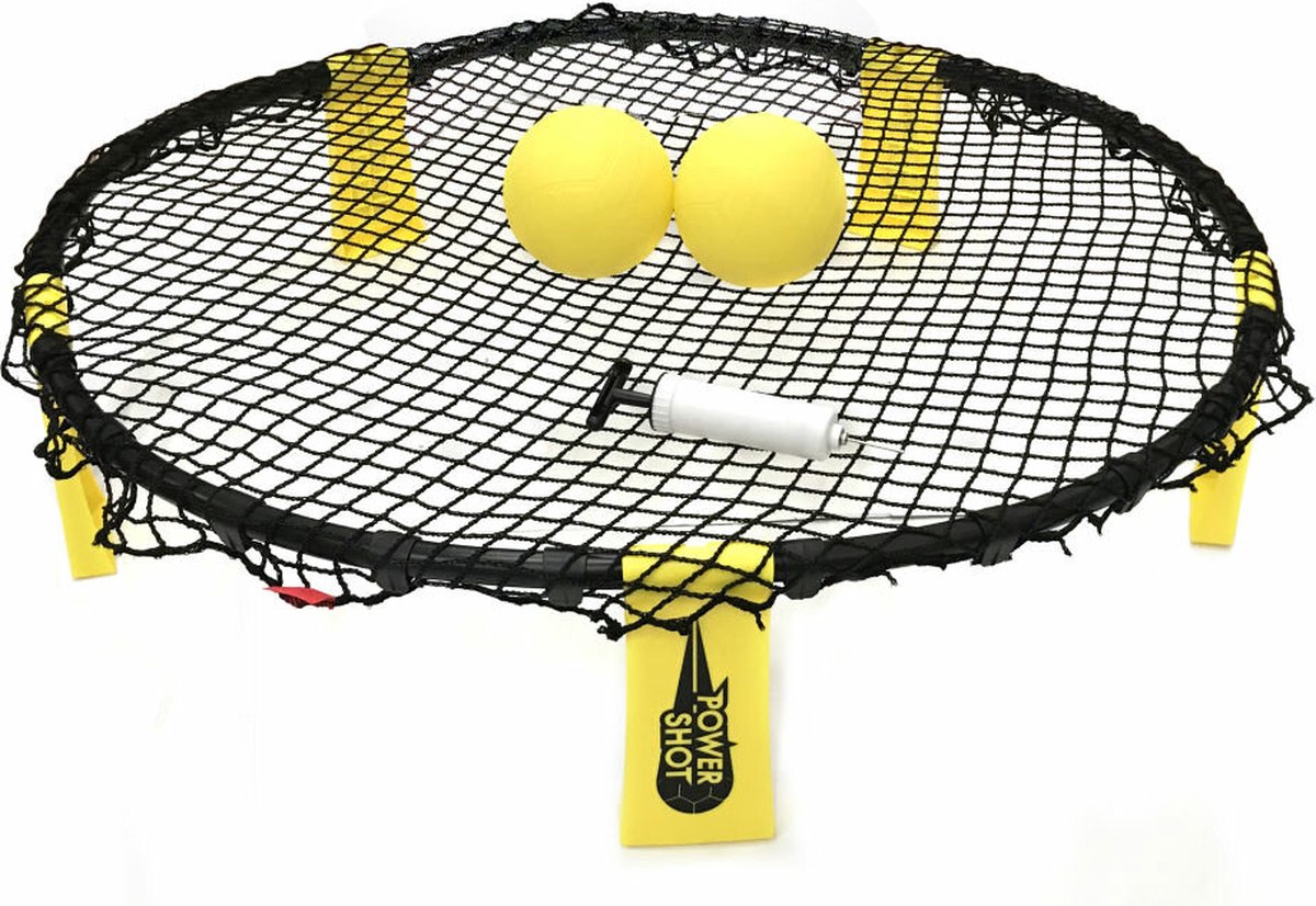 Power Shot - Smash Ball Roundnet set inclusief 3 ballen, ballenpomp en ...