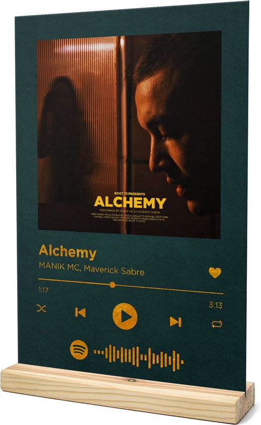 Songr Spotify Muziekbordje - Alchemy - MANIK MC, Maverick Sabre - 20x30 ...