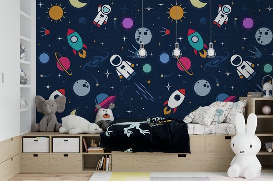 Mini Astronaut in Space | Decoratie | Jongens behang | Kinderkamer ...
