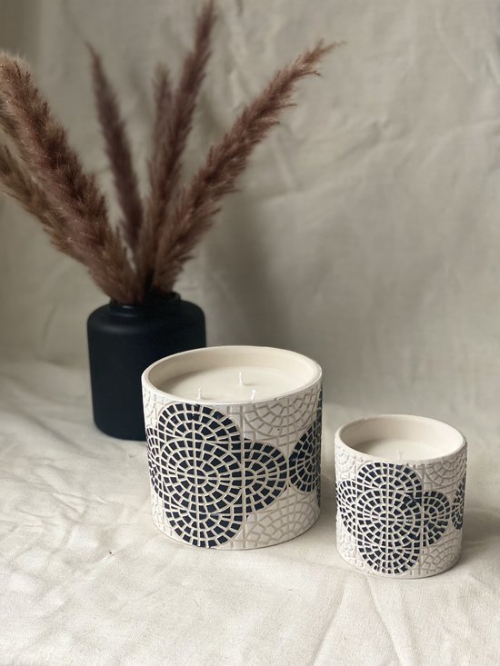 Pure Soy Candle, Container kaars Mozaïek set, 100% natuurlijk, vegan, milieuvriendelijk | bol.com
