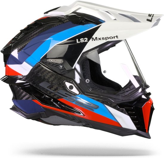 LS2 MX701 C Explorer Frontier Glans Zwart Blauw Adventure Helm - Maat ...