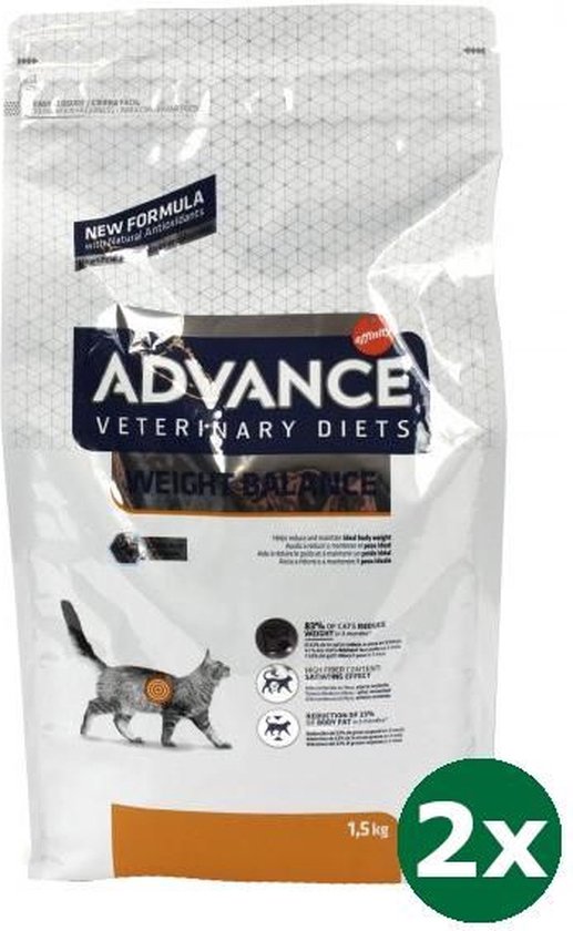 Advance veterinary diet cat weight balance kattenvoer 2x 1,5 kg | bol