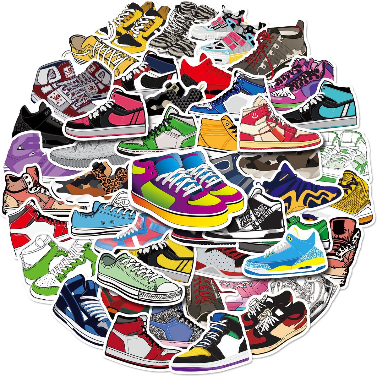 Sneaker Stickers - 50 Stuks - Laptop Stickers - Skate Stickers ...