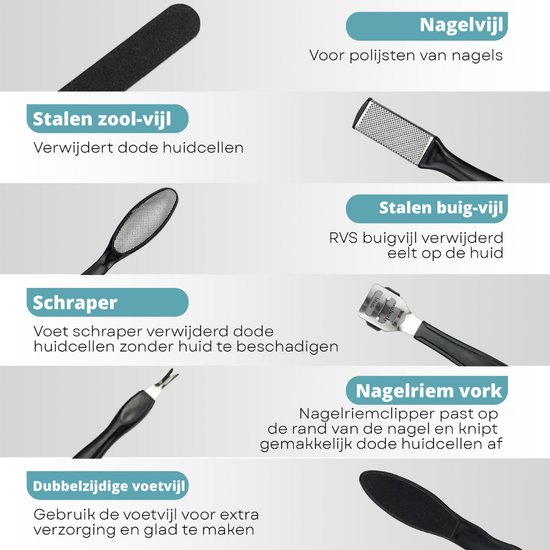 Eelt Verwijderaar 6 delig - Eelt Rasp - Eeltschaaf - Eeltschraper ...