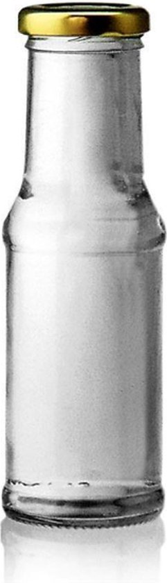 Ornina - 200ml universele glazen fles - azijn/dressing/melk/saus | bol.com