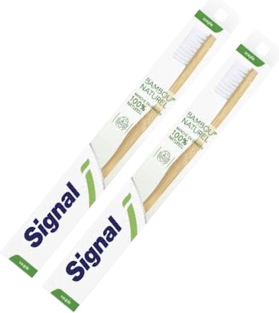 Signal Bambou Naturel Tandenborstels - Koppeldeal - 2 Stuks | bol.com