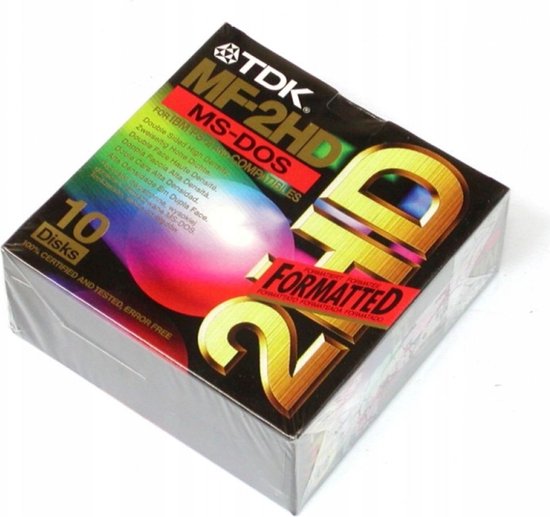 TDK MF-2HD Floppy Disk 10 Pack / TDK Floppy Diskettes. | bol