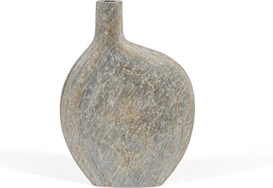 Vase flat slate - Stone - 25 x 6 x 35 cm | bol