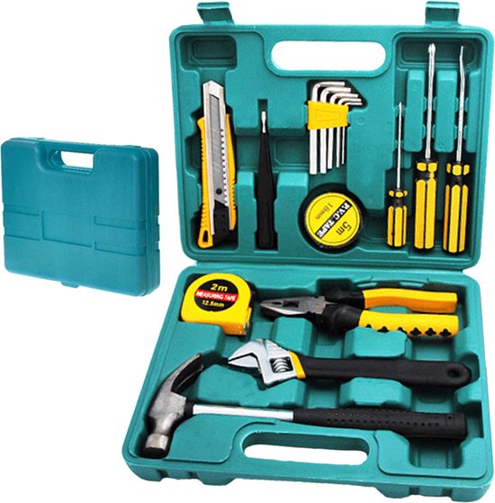Gereedschap Set 16 Delig - Doe Het zelf Koffer - Gereedschap Kist | bol.com