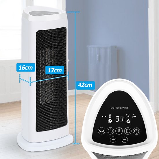 Kacheltje elektrisch Elektrische kachel 2000W Elektrische kachel ...